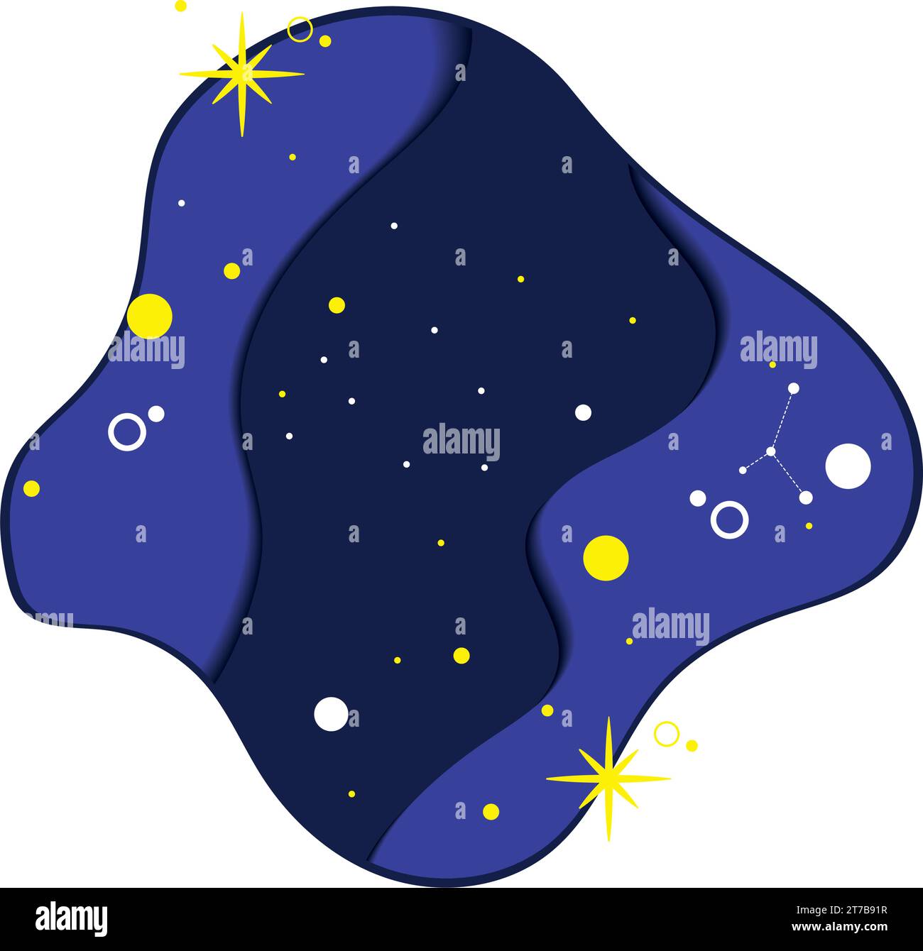 Layered cartoon view of outer space Vector Stock Vector Image & Art - Alamy