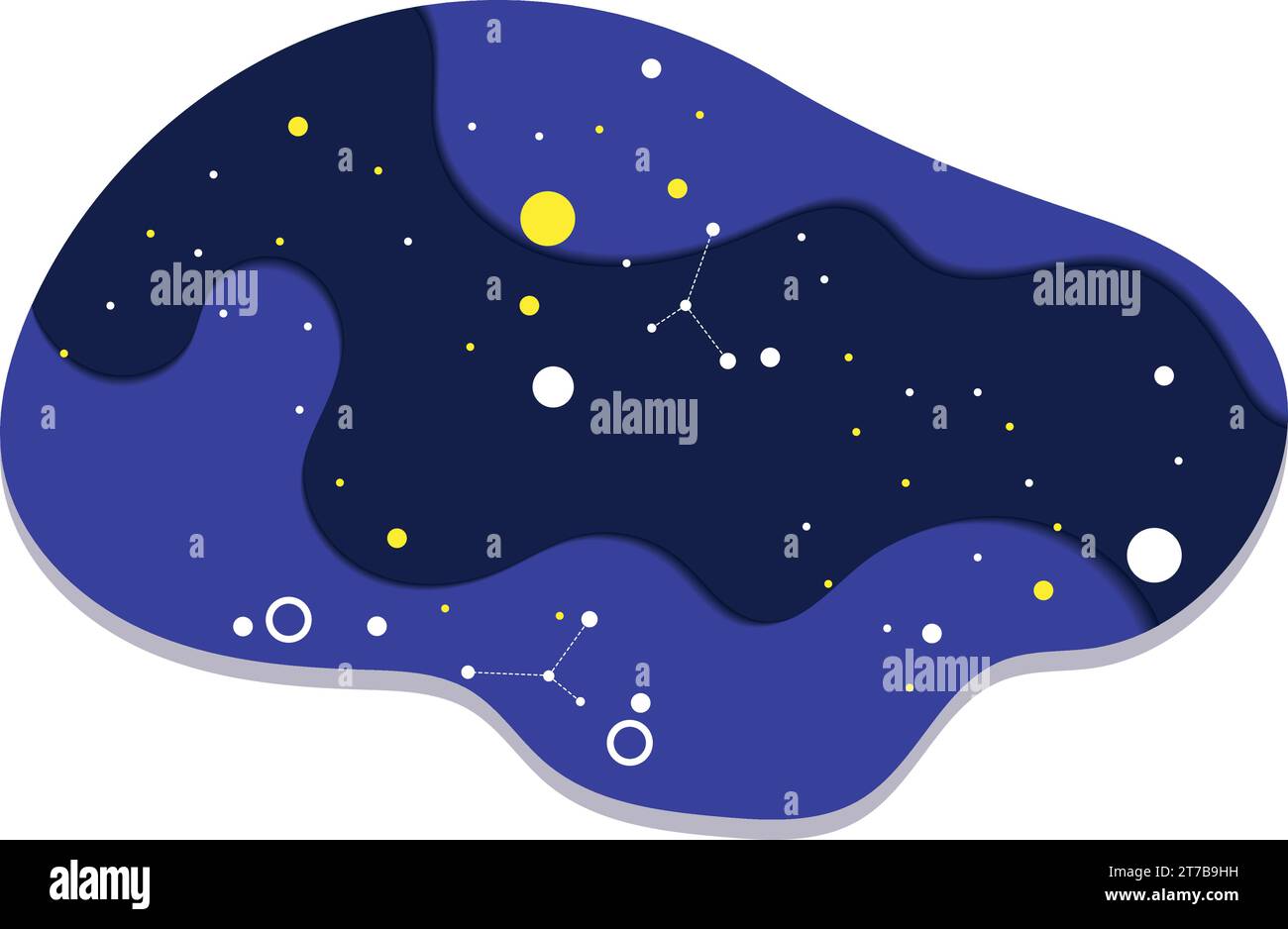 Layered cartoon view of outer space Vector Stock Vector Image & Art - Alamy