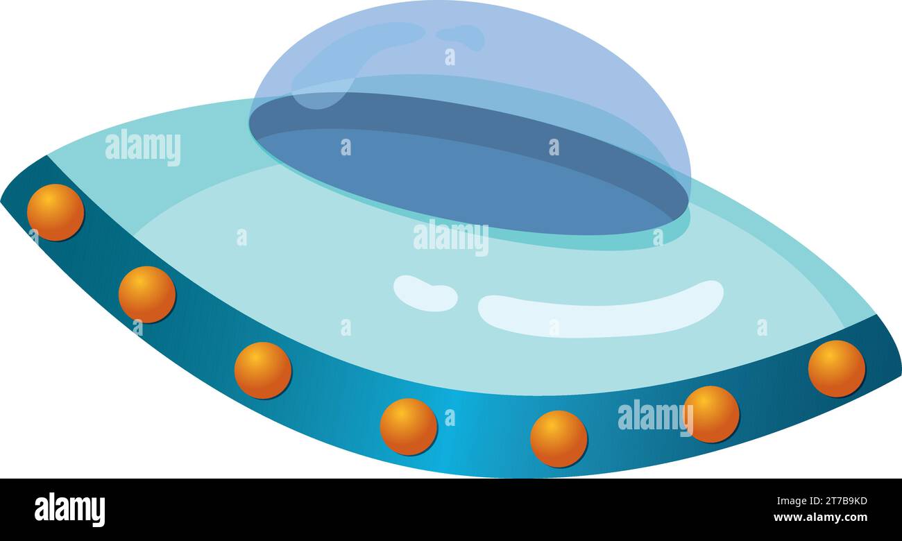 Isolated cute ufo spaceship icon Vector Stock Vector Image & Art - Alamy