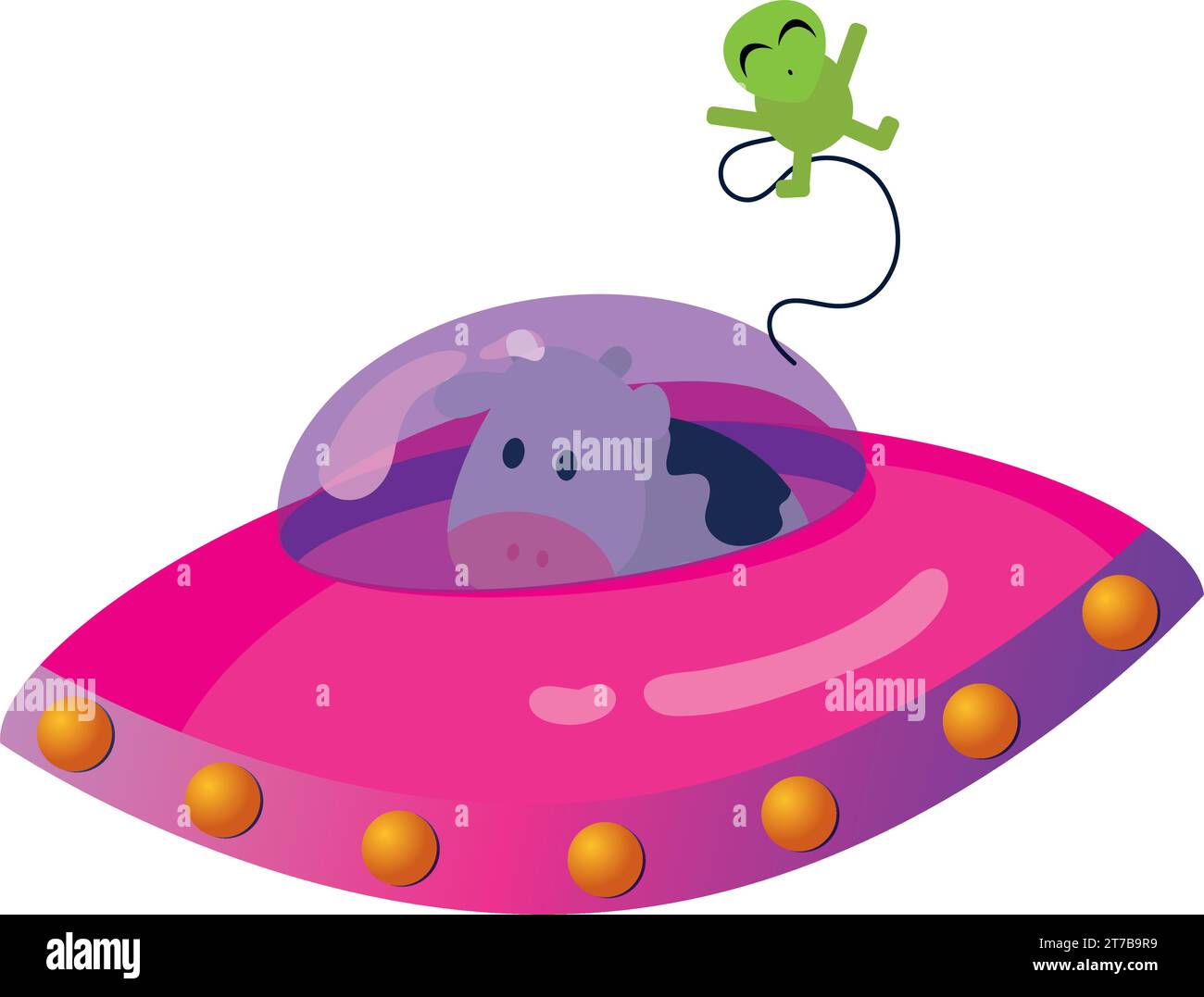 Isolated cute ufo spaceship icon Vector Stock Vector Image & Art - Alamy