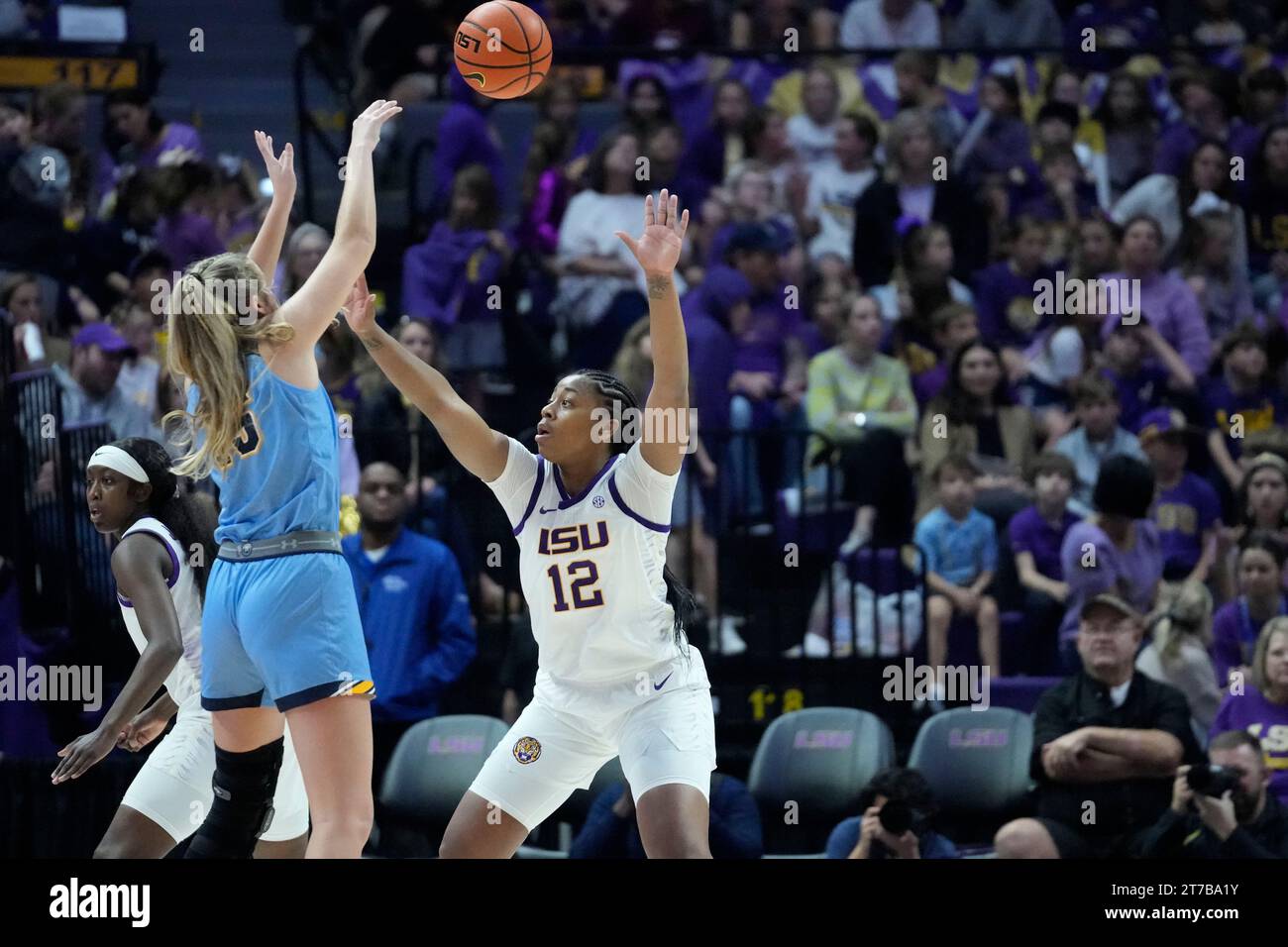 Kent State forward Bridget Dunn shoots against LSU guard Mikaylah ...