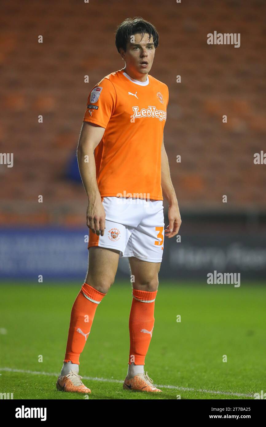 Doug Tharme #33 of Blackpool during the Bristol Street Motors Trophy ...