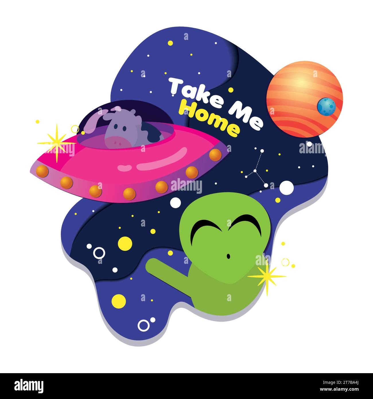 Layered cartoon view of outer space Vector Stock Vector Image & Art - Alamy
