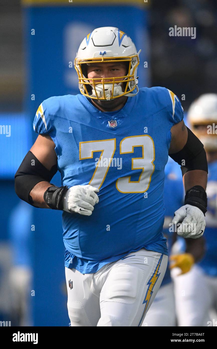 Los Angeles Chargers offensive tackle Foster Sarell (73) before an ...