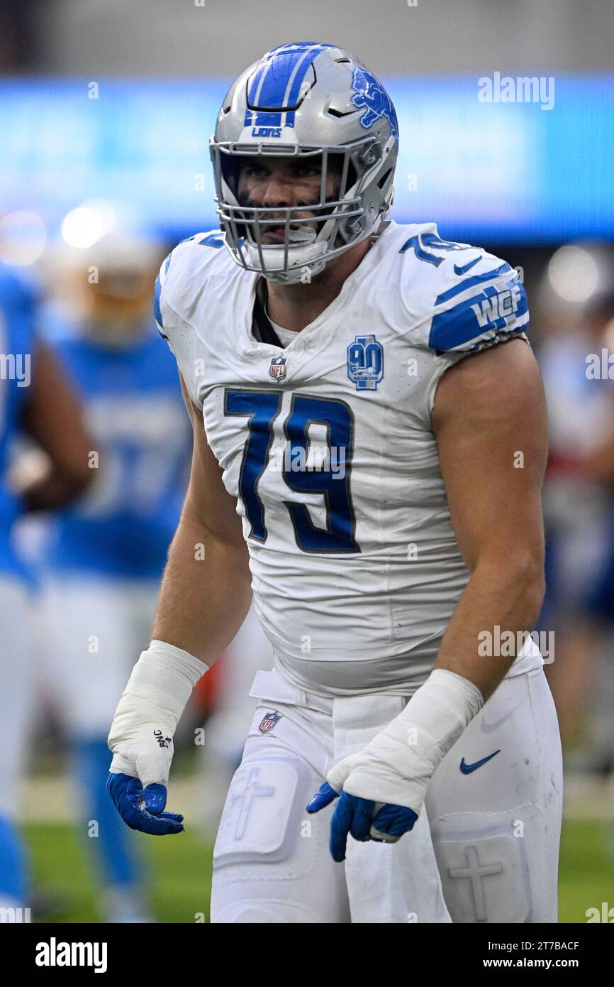 Detroit Lions defensive end John Cominsky (79) plays during an NFL ...