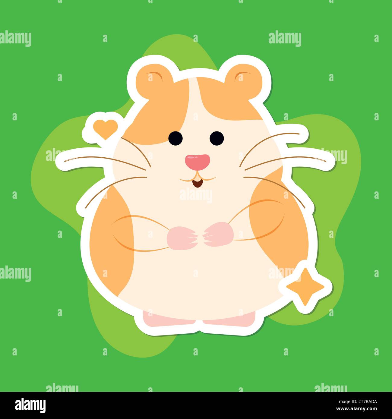 Isolated cute hamster cartoon character Vector Stock Vector Image & Art ...