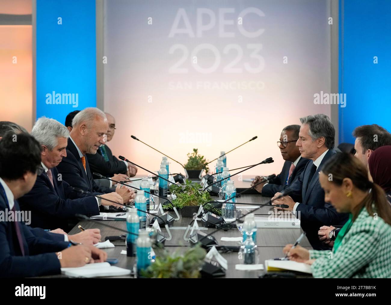 Peru's Foreign Minister Javier Gonzalez-Olaechea, third left, sits ...