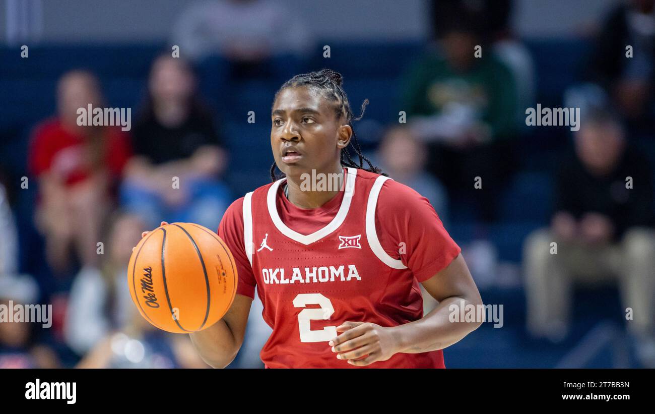 Oklahoma guard Reyna Scott (2) during an NCAA basketball game on ...