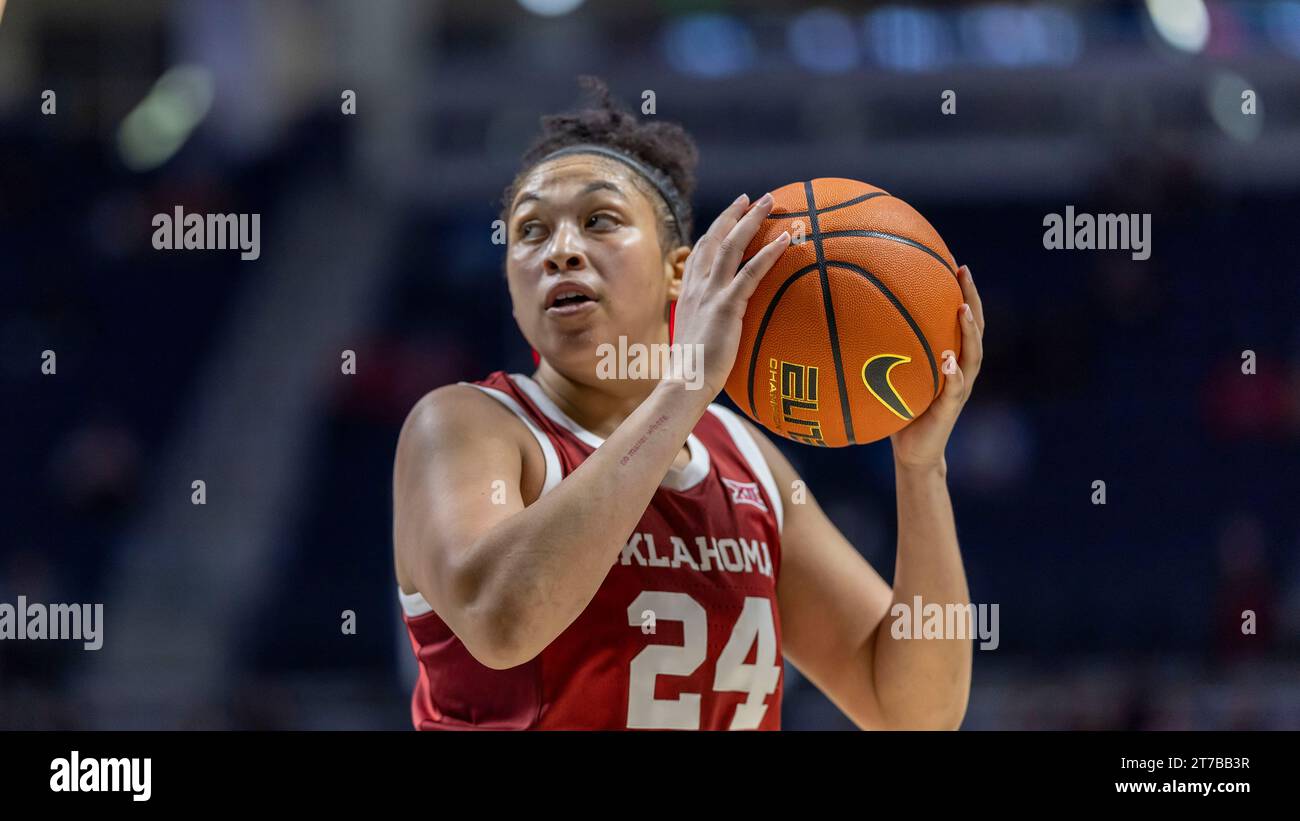 Oklahoma forward Skylar Vann (24) during an NCAA basketball game on ...