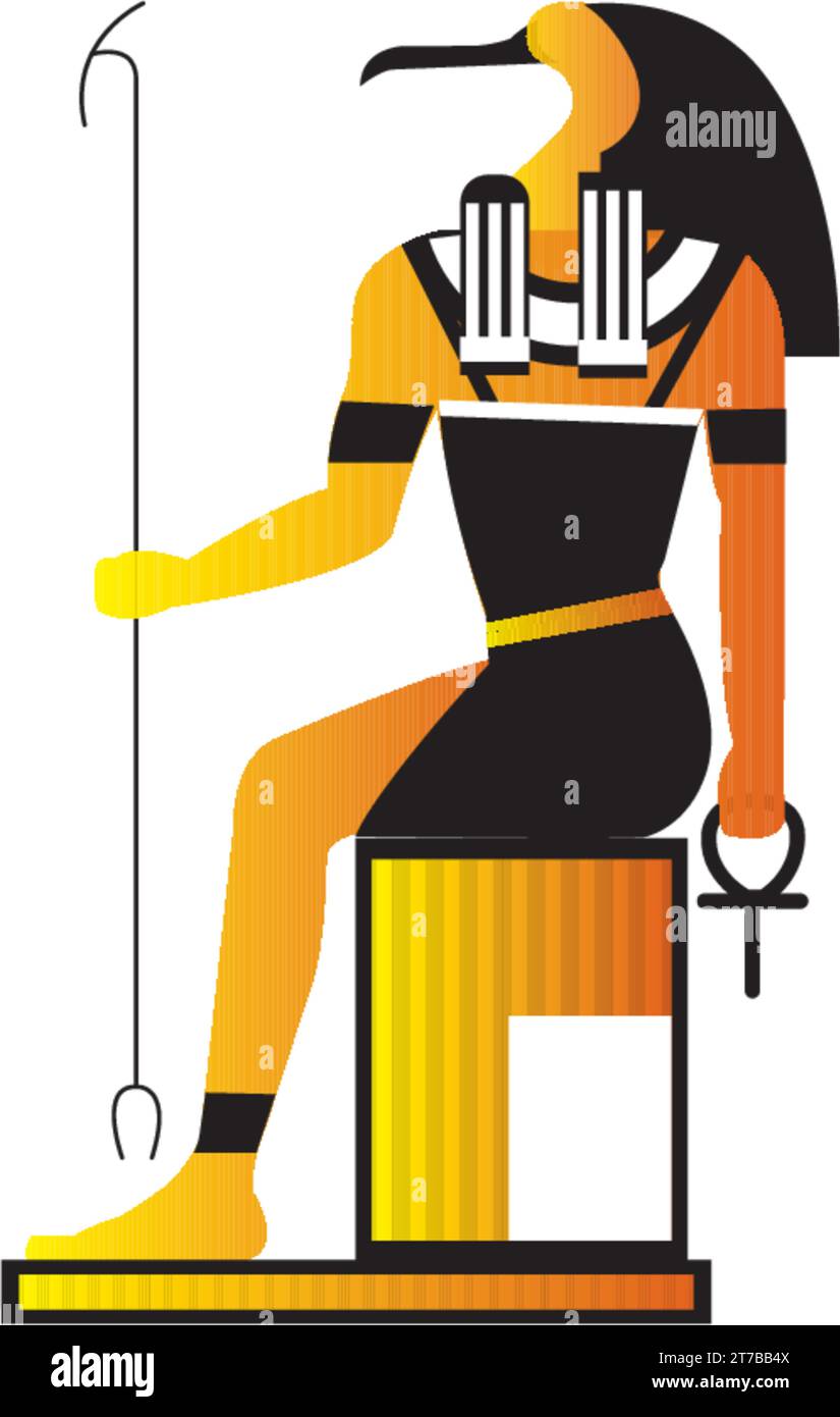 Isolated colored egypt god statue icon Vector illustration Stock Vector ...