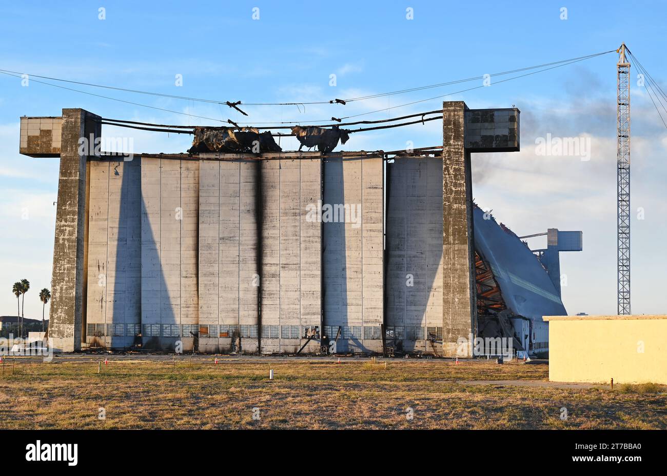 TUSTIN, CALIFORNIA - 13 NOV 2023: The Tustin MCAS Blimp Hangar Fire ...