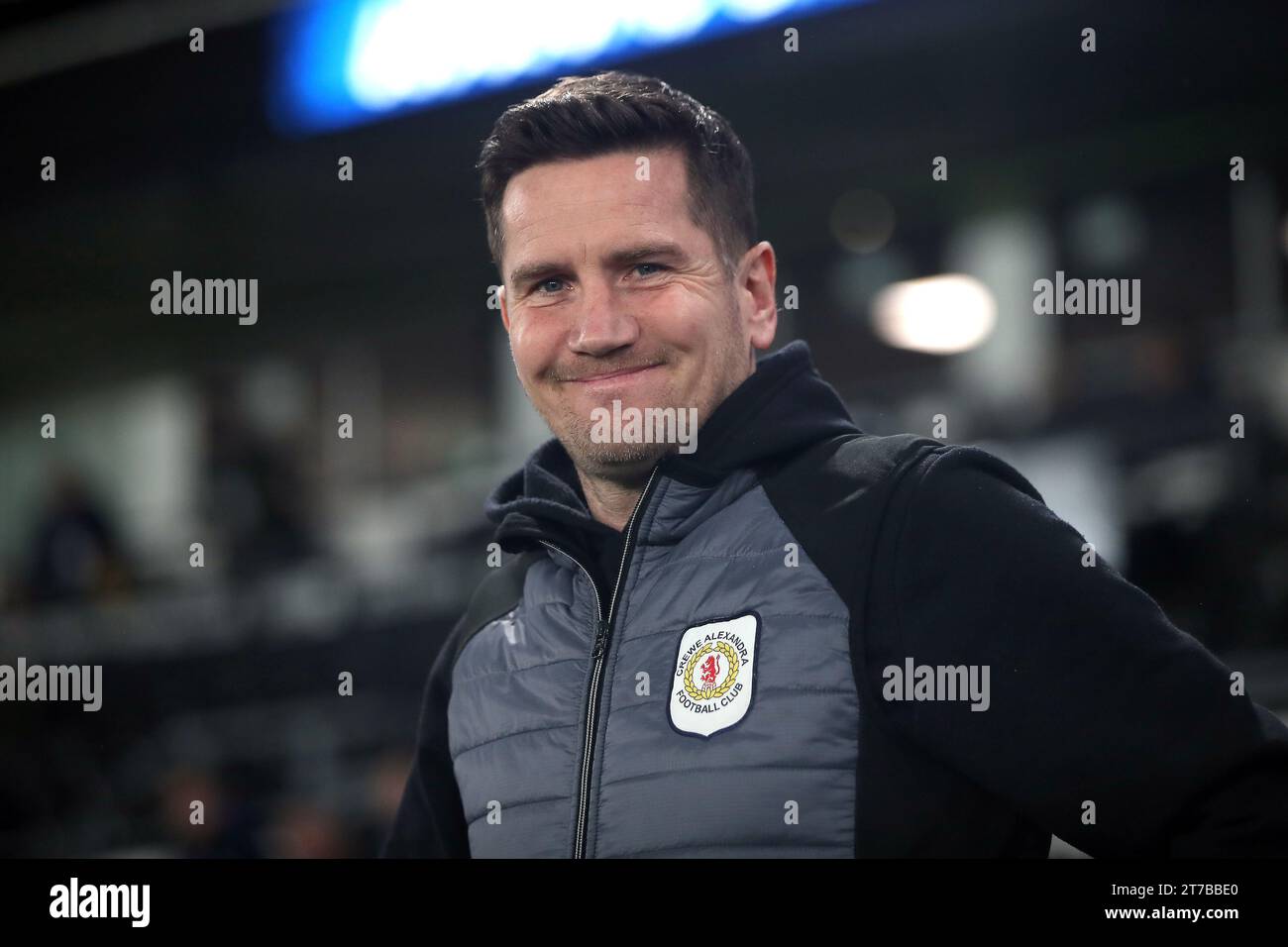 Crewe Alexandra manager Lee Bell before the Emirates FA Cup first round ...