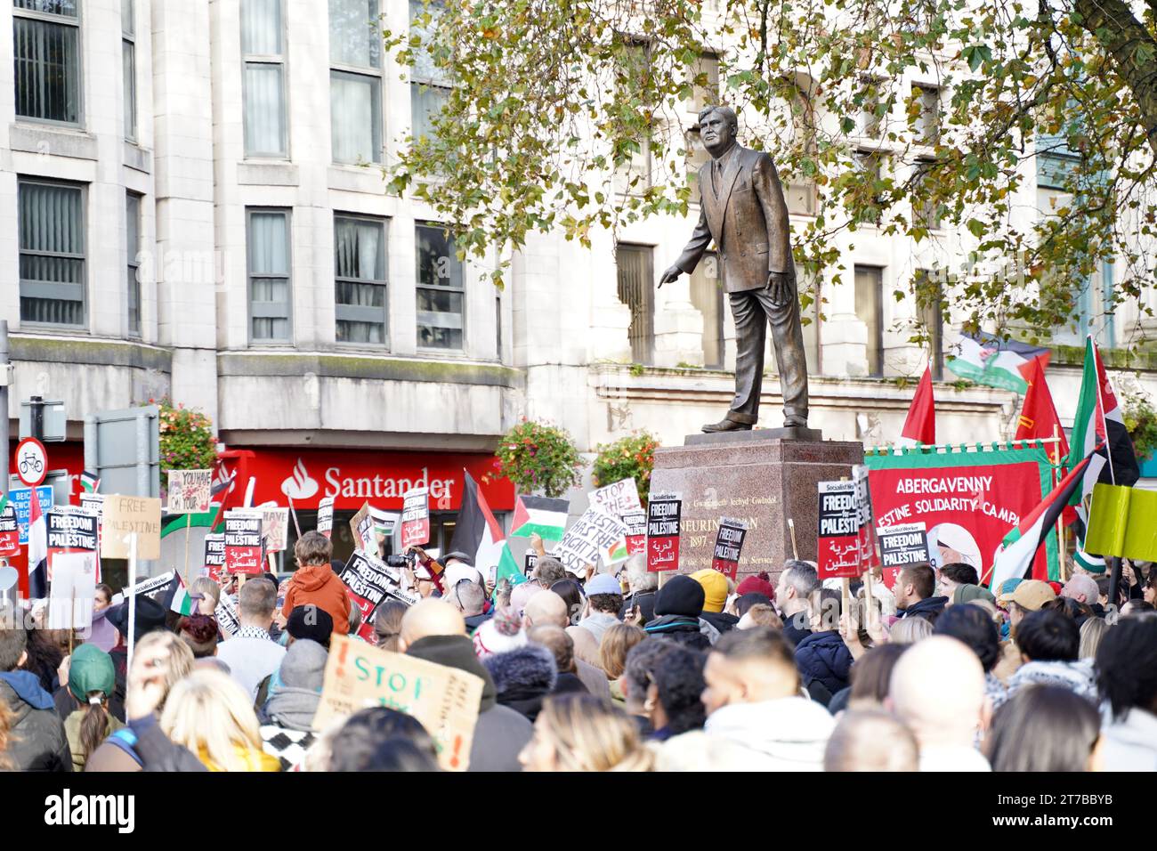 Cardiff, Wales 11th Nov 2023. March for Palestine. Peaceful protest ...