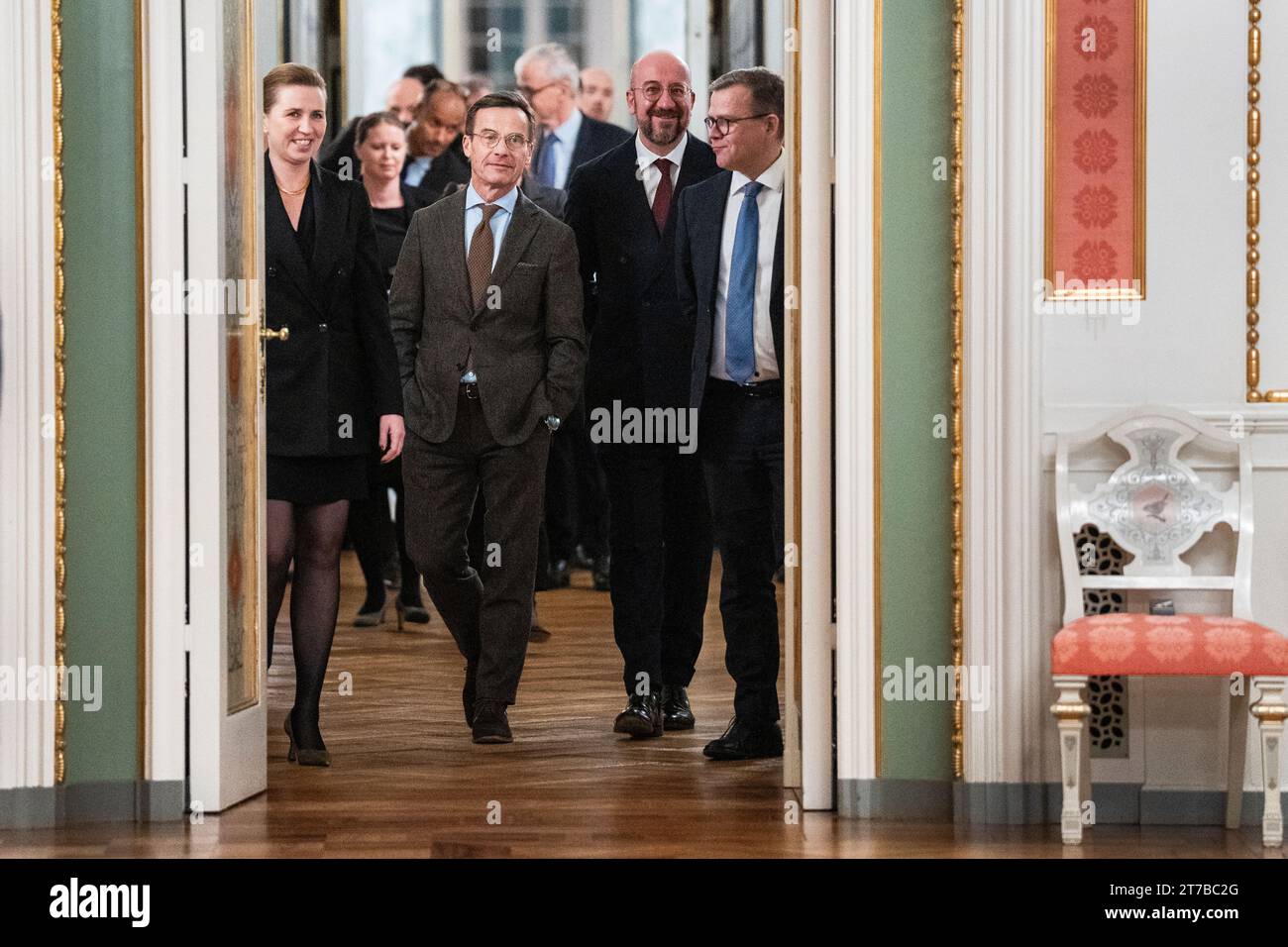Copenhagen, Denmark, Tuesday November 14, 2023. Denmarks Prime Minister ...