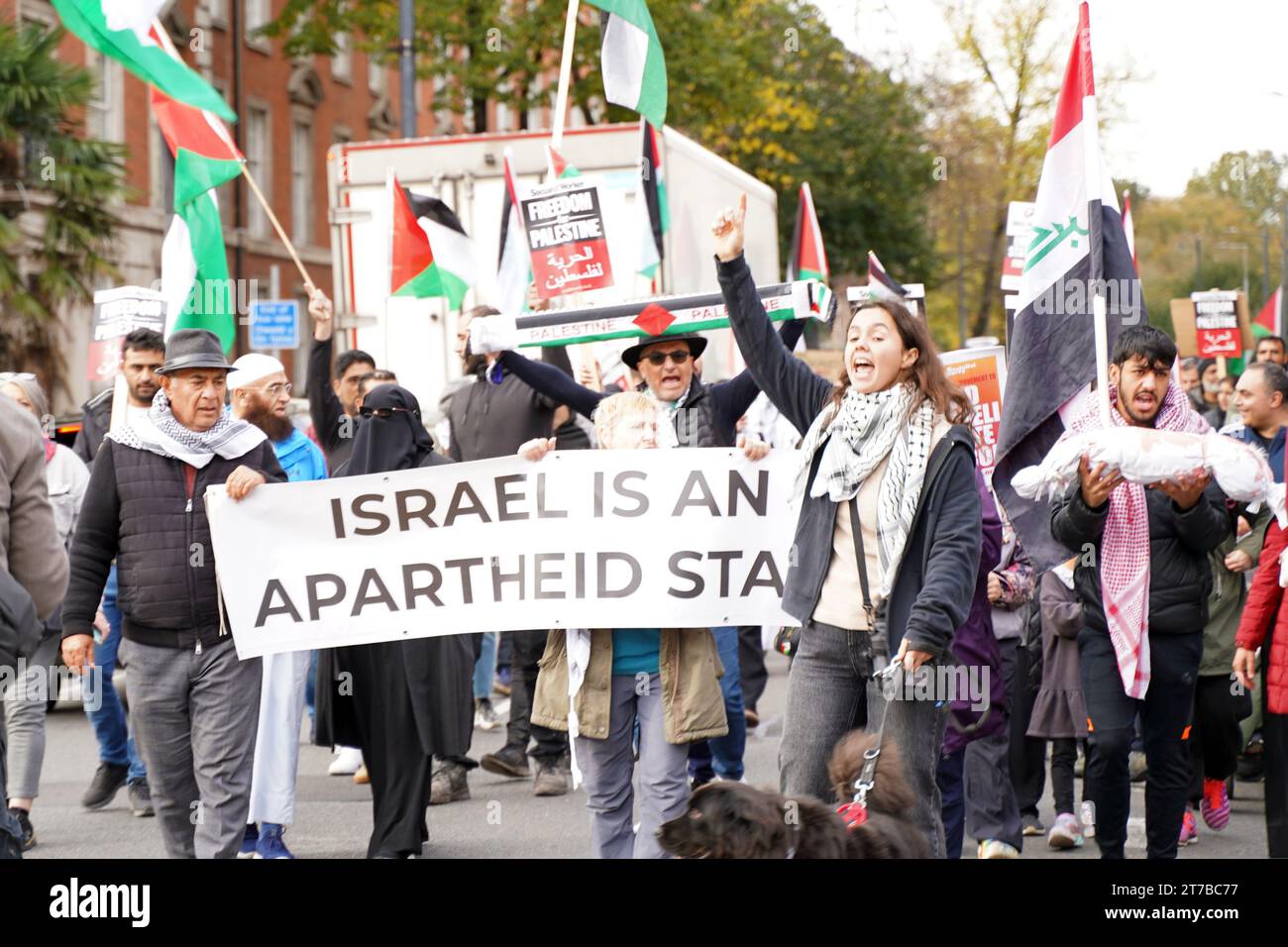Cardiff, Wales 11th Nov 2023. March for Palestine. Peaceful protest ...