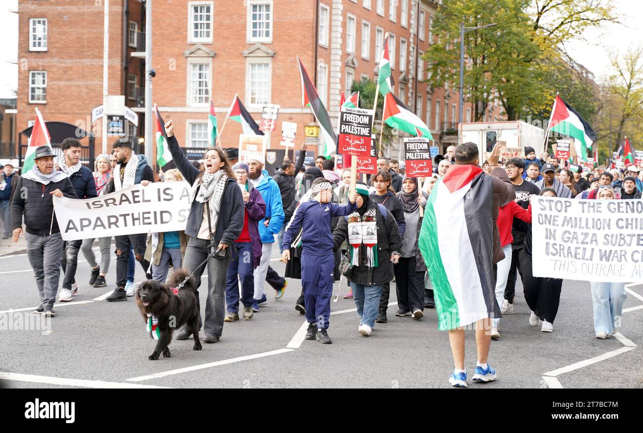 Cardiff, Wales 11th Nov 2023. March for Palestine. Peaceful protest ...