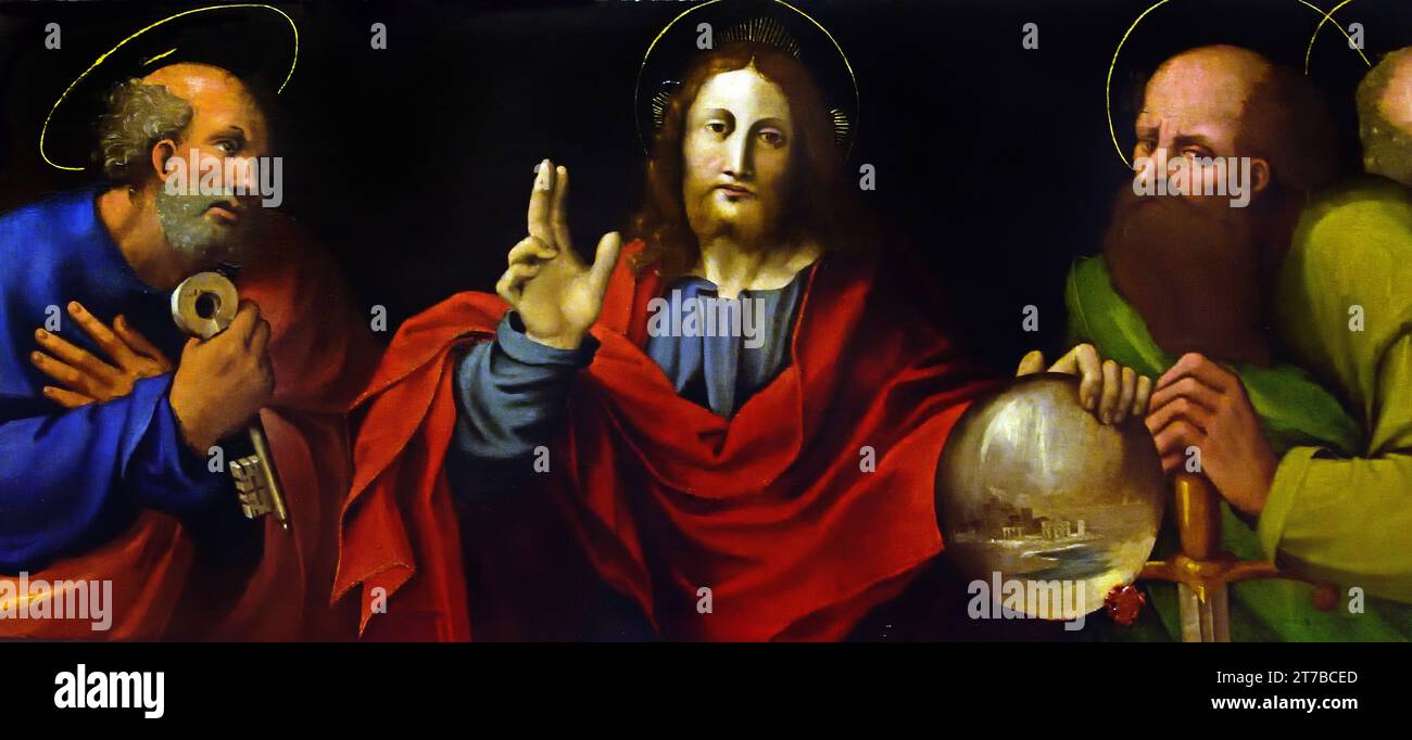 Christ with the apostles, 1533. by Marco Cardisco 1486-1542 Italian ...