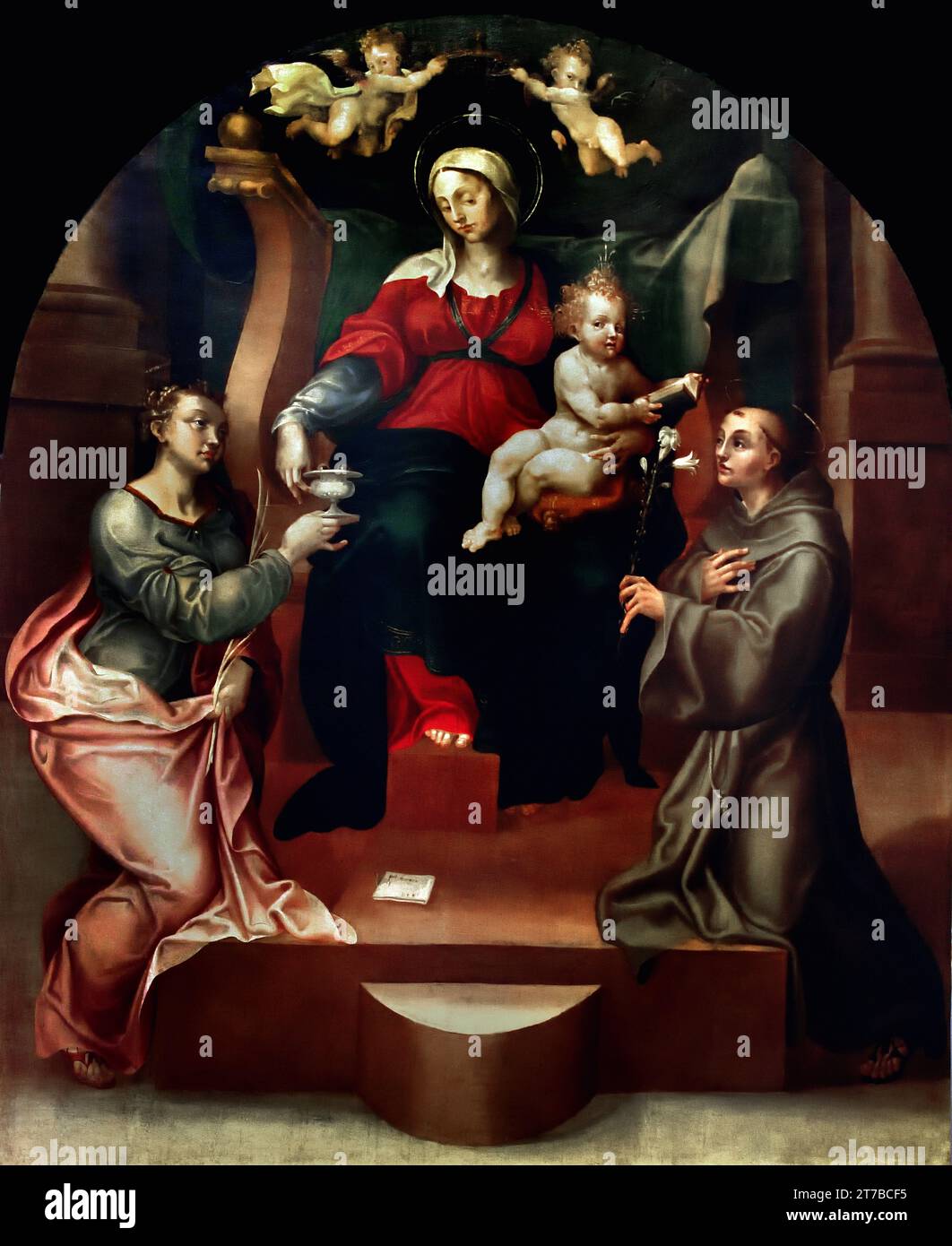 Virgin and Child with the Saints Lucy and Anthony of Padua 1544 by ...