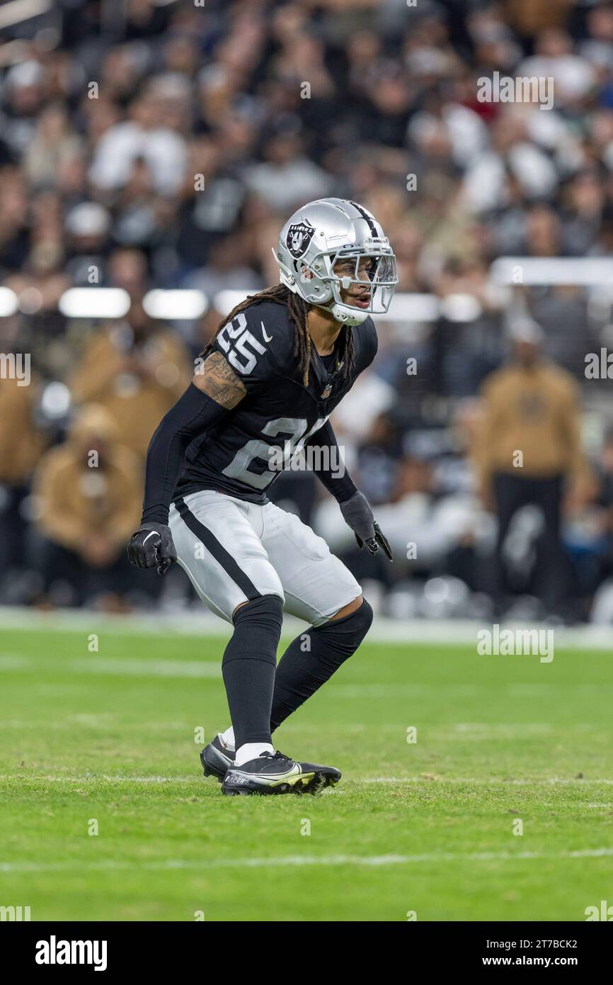 Las Vegas Raiders safety Tre'von Moehrig (25) against the New York Jets ...