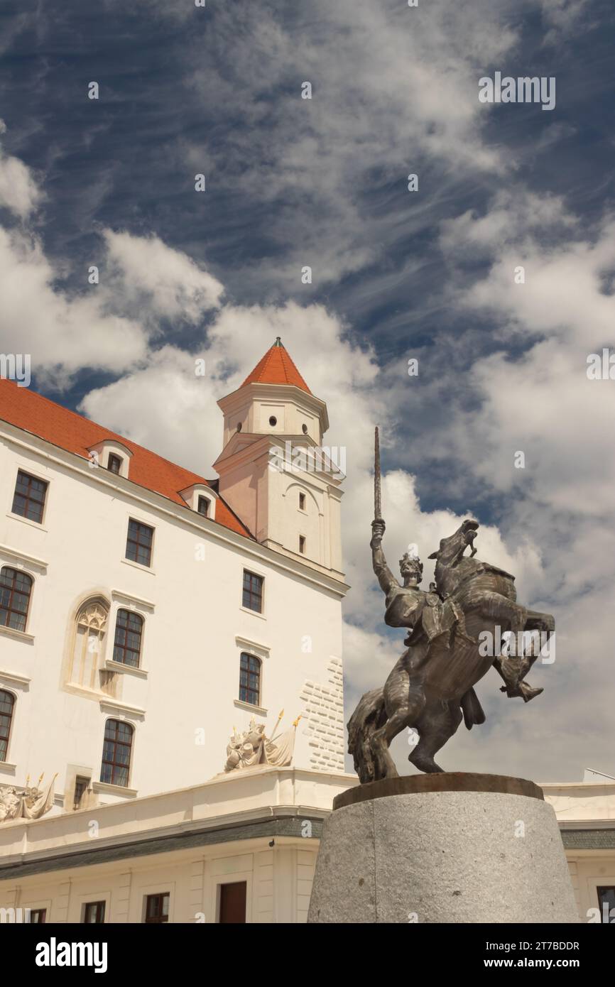 The castle, on a hill above the old town, dominates the city of ...