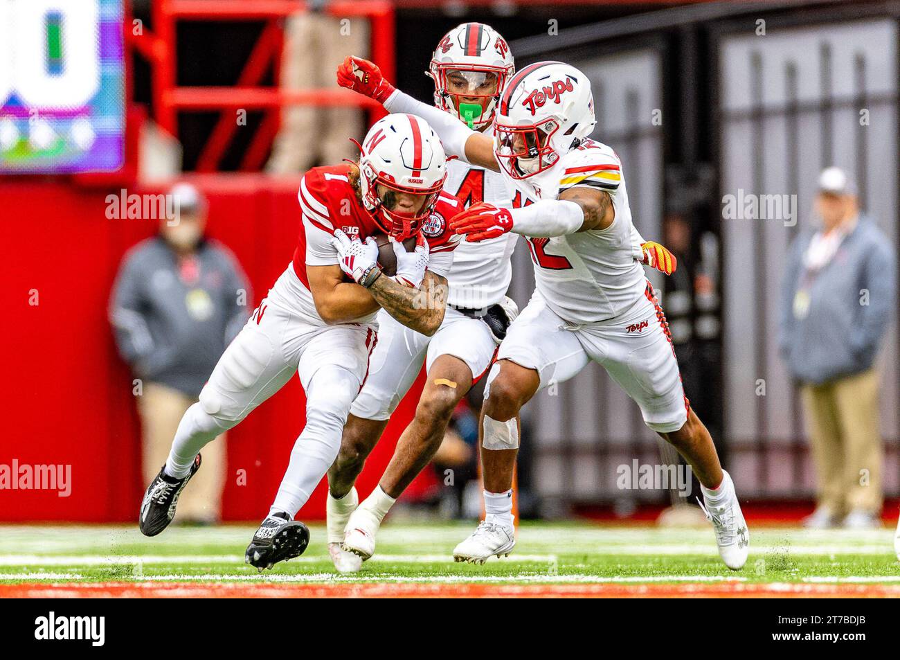 Lincoln, NE. U.S. 11th Nov, 2023. Maryland Terrapins defensive back ...