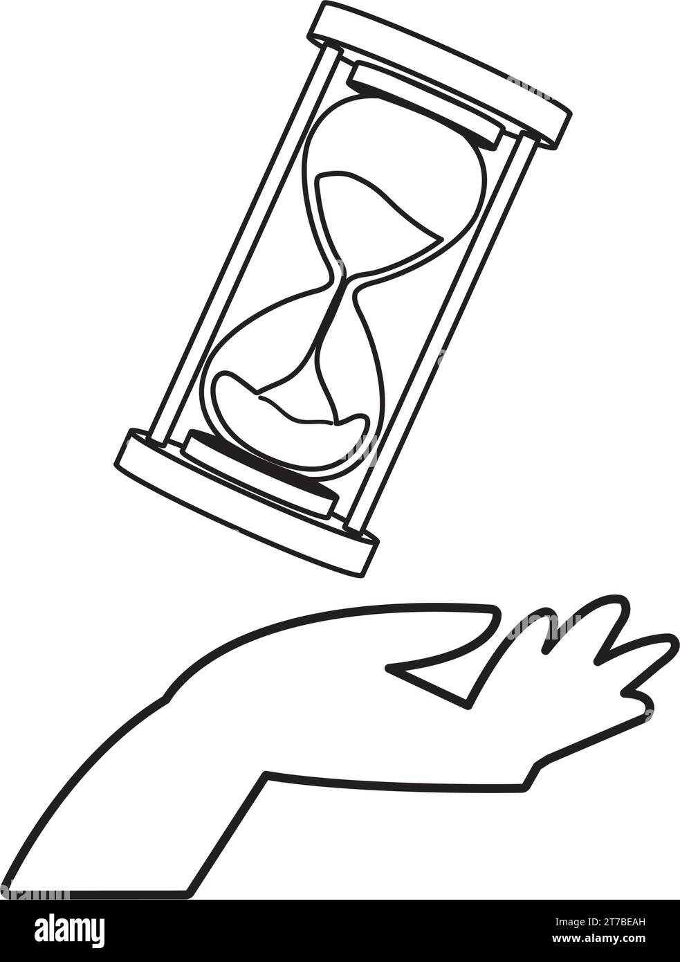 Hand holding a sand watch icon Vector Stock Vector Image & Art - Alamy