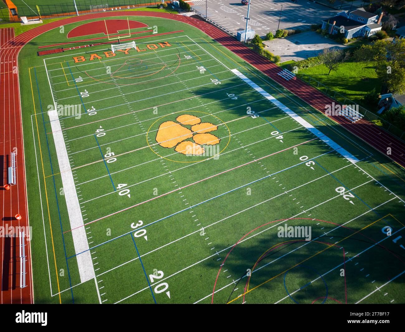 Aerial view high school football stadium hi-res stock photography and ...