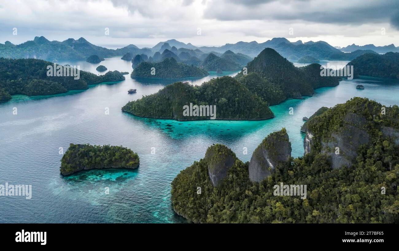 Aerial view of Wayag Island, Raja Ampat, West Papua, Indonesia Stock ...