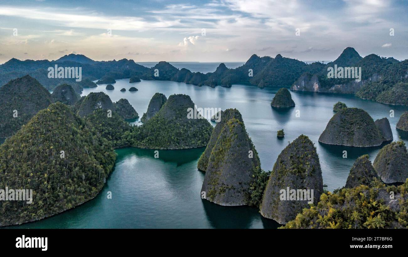 Aerial view of Wayag Island, Raja Ampat, West Papua, Indonesia Stock ...