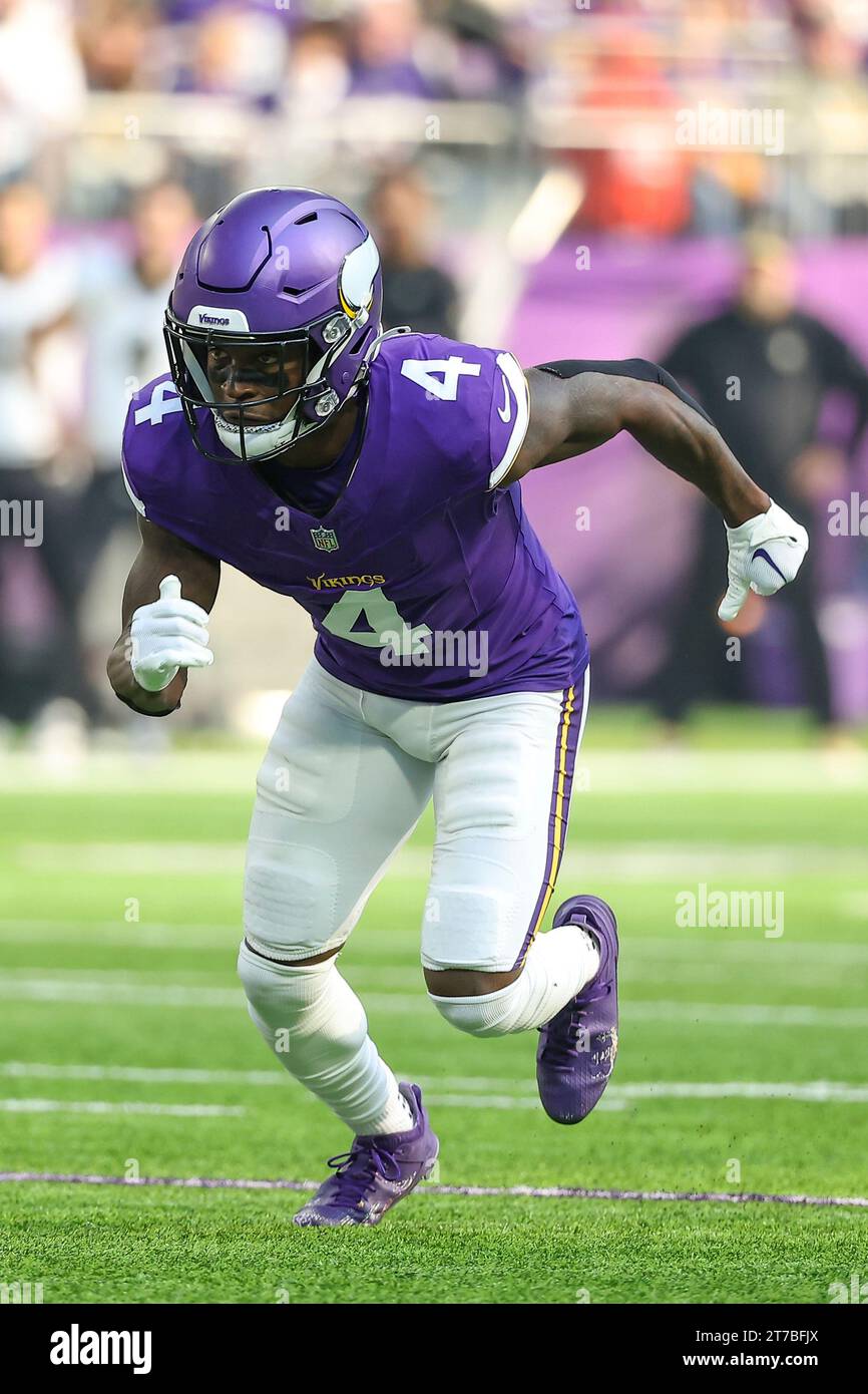 Minnesota Vikings wide receiver Brandon Powell (4) in action during the ...