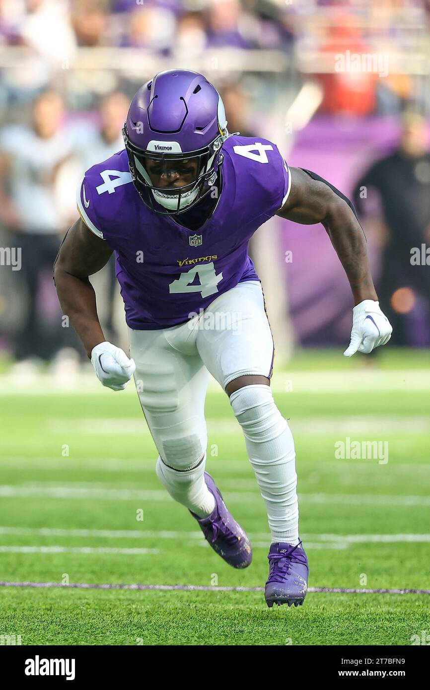 Minnesota Vikings wide receiver Brandon Powell (4) in action during the ...