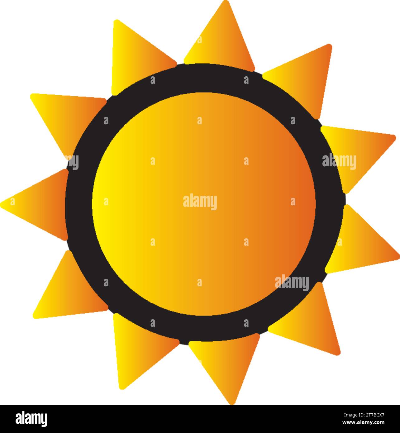 Isolated golden colored sun icon Vector Stock Vector Image & Art - Alamy