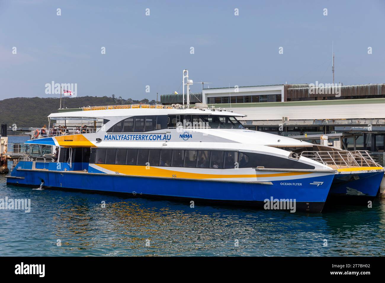 Manly Fast ferry boat at manly Wharf Sydney, the boat will head to ...