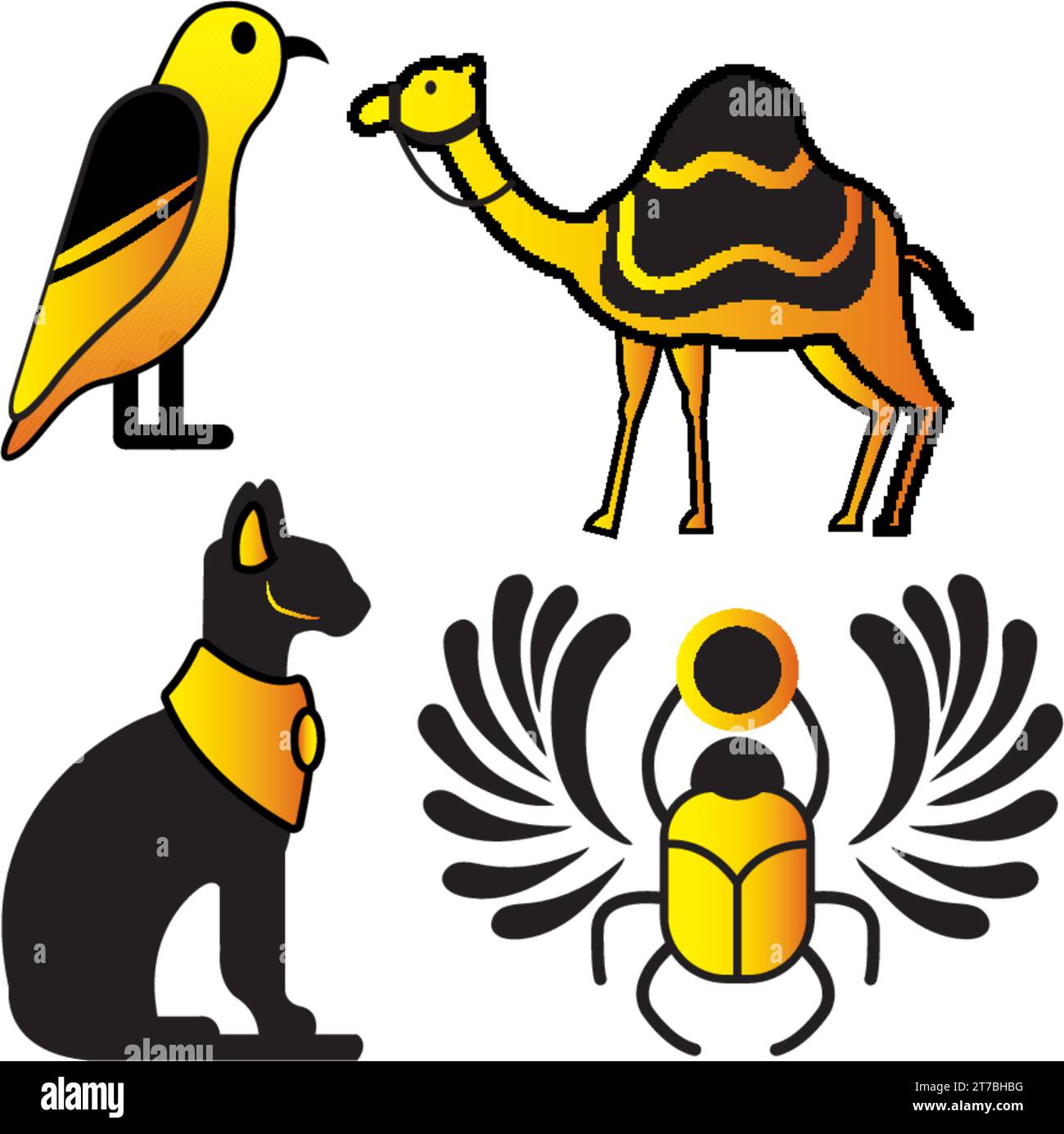 Set of colored egypt icons Vector Stock Vector Image & Art - Alamy