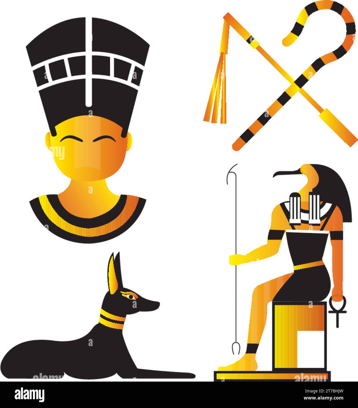 Set of colored egypt icons Vector Stock Vector Image & Art - Alamy