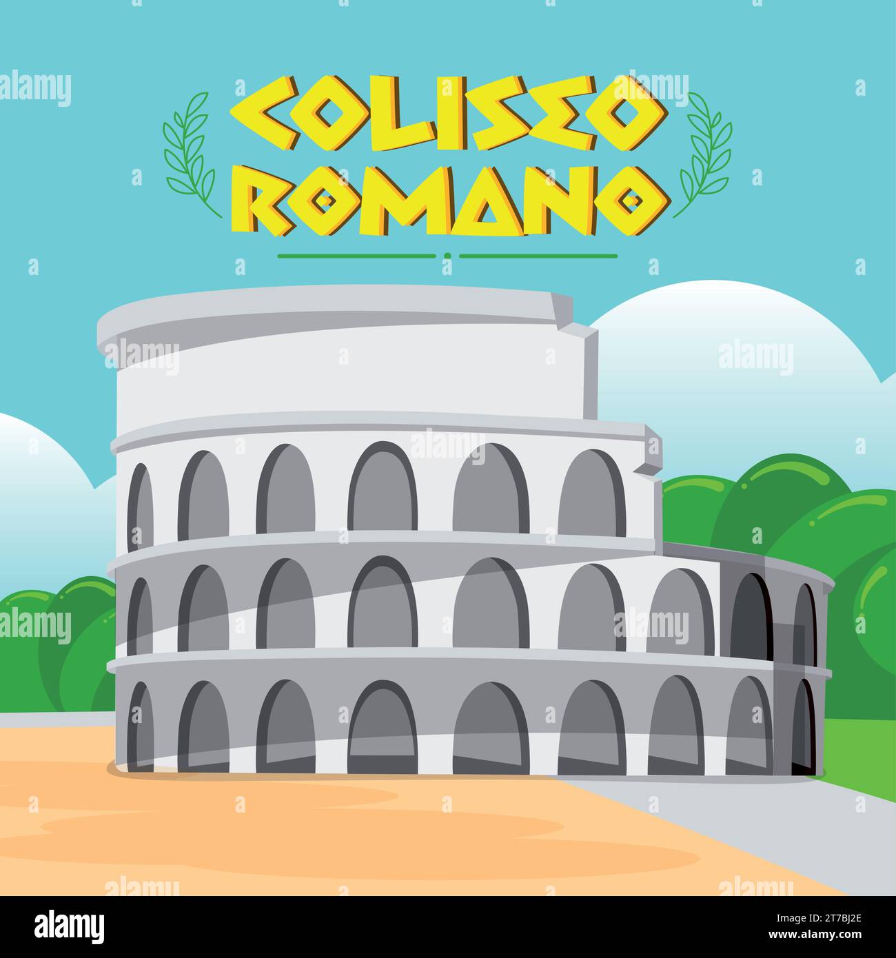 Roman coliseum landmark Travel to Italy Vector Stock Vector Image & Art ...