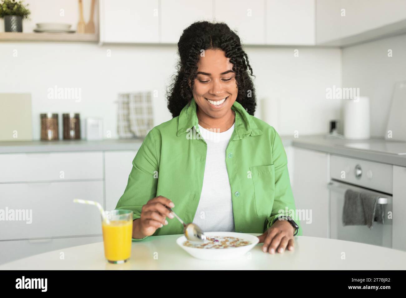 Lady at the breakfast table hi-res stock photography and images - Alamy
