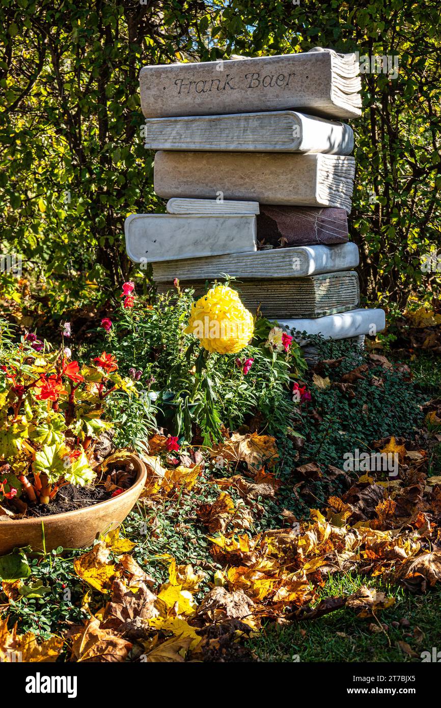 Autumn view of the Nordfriedhof, Northern Cemetery, with 34,000 burial ...