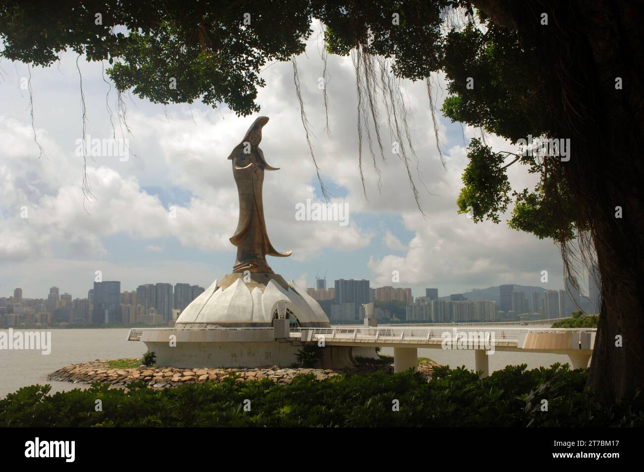 Statue of Guan Yin, Buddhist goddess of mercy, Macau, China Stock Photo ...