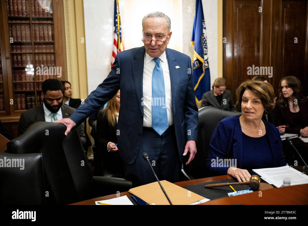 Washington, USA. 14th Nov, 2023. Senator Chuck Schumer (D-N.Y.), the ...