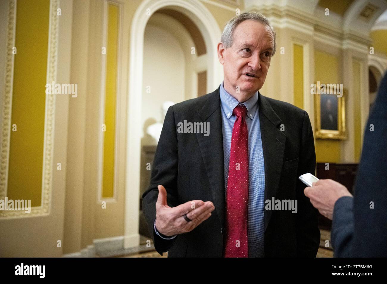 Washington, USA. 14th Nov, 2023. Senator Mike Crapo (R-ID) speaks to ...