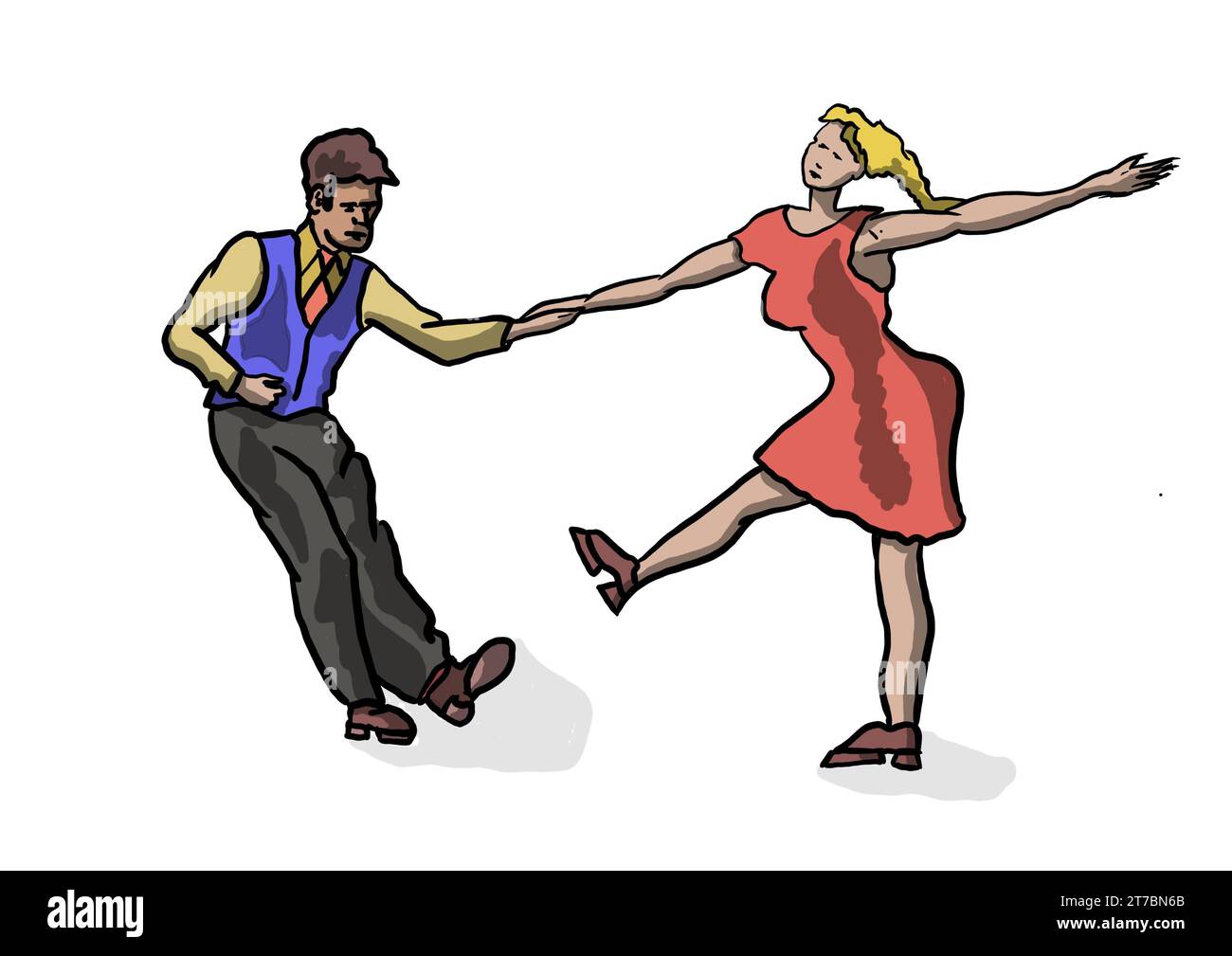 dancing couple dancing vintage dance Stock Photo - Alamy