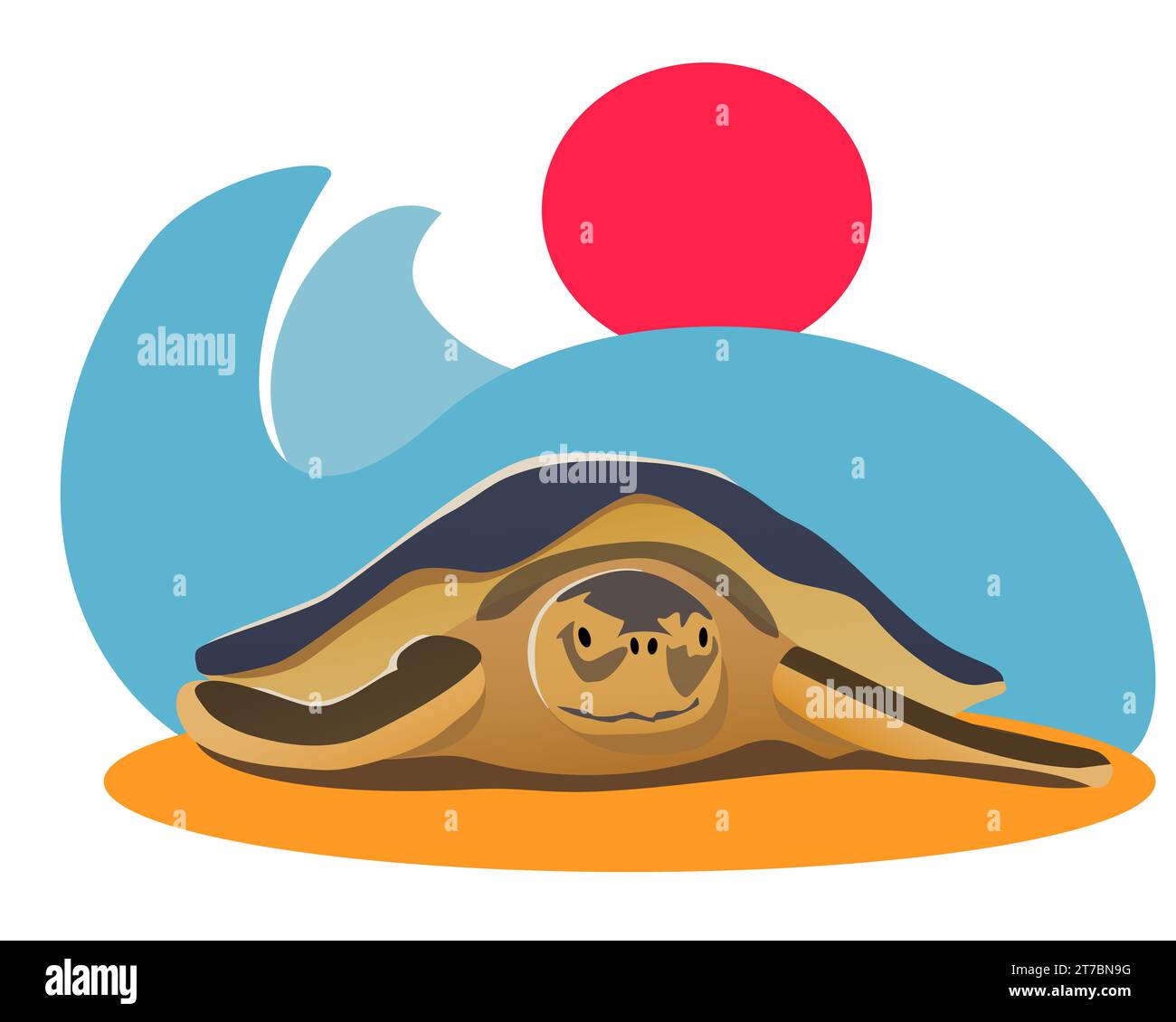 Beach view in sunny Cut Out Stock Images & Pictures - Alamy