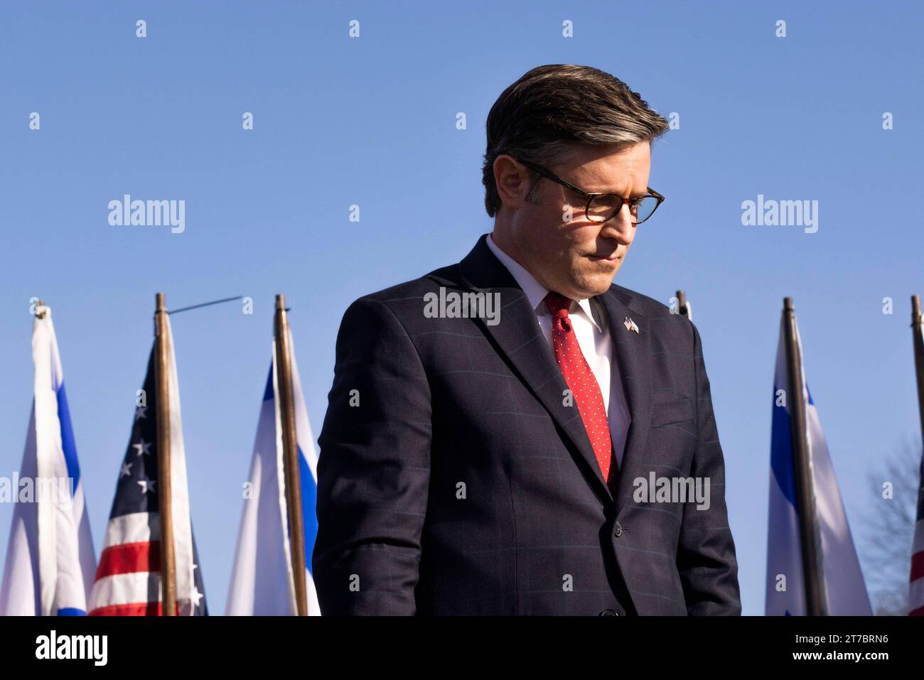 Speaker of the US House of Representatives Mike Johnson Republican of ...