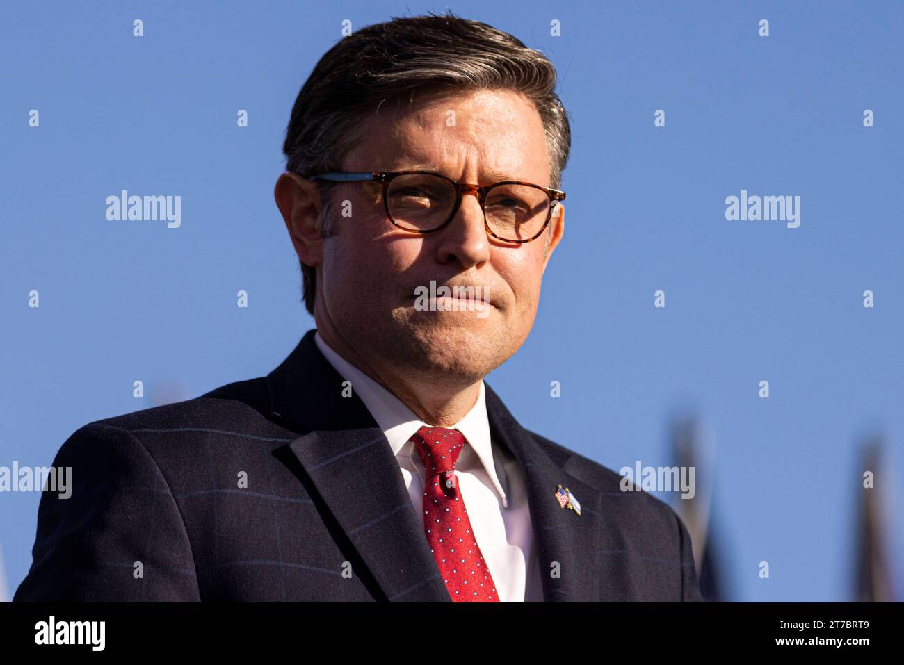 Speaker of the US House of Representatives Mike Johnson Republican of ...
