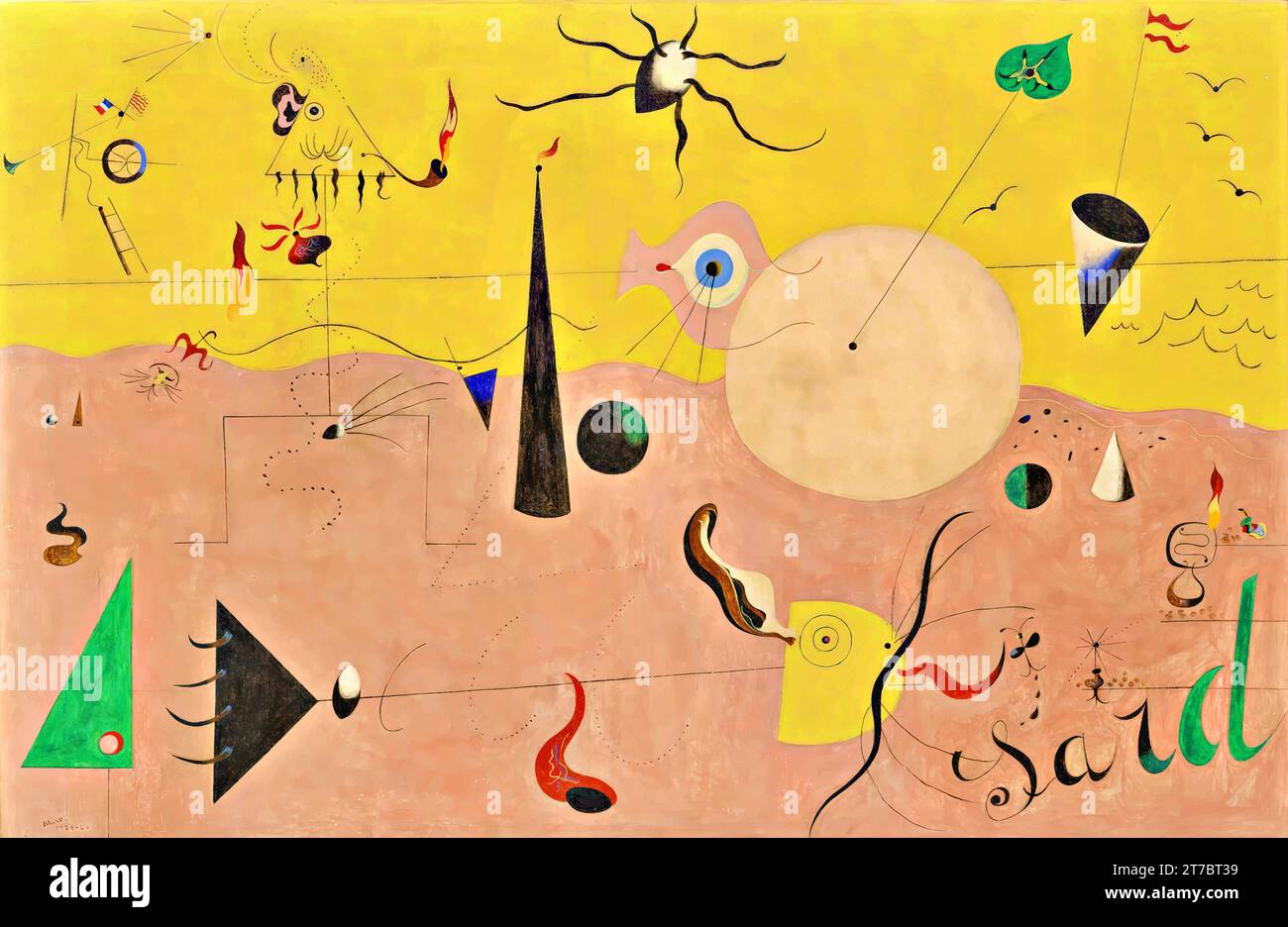"The Hunter by Joan Miro: A Classic Art Masterpiece Stock Vector Image ...