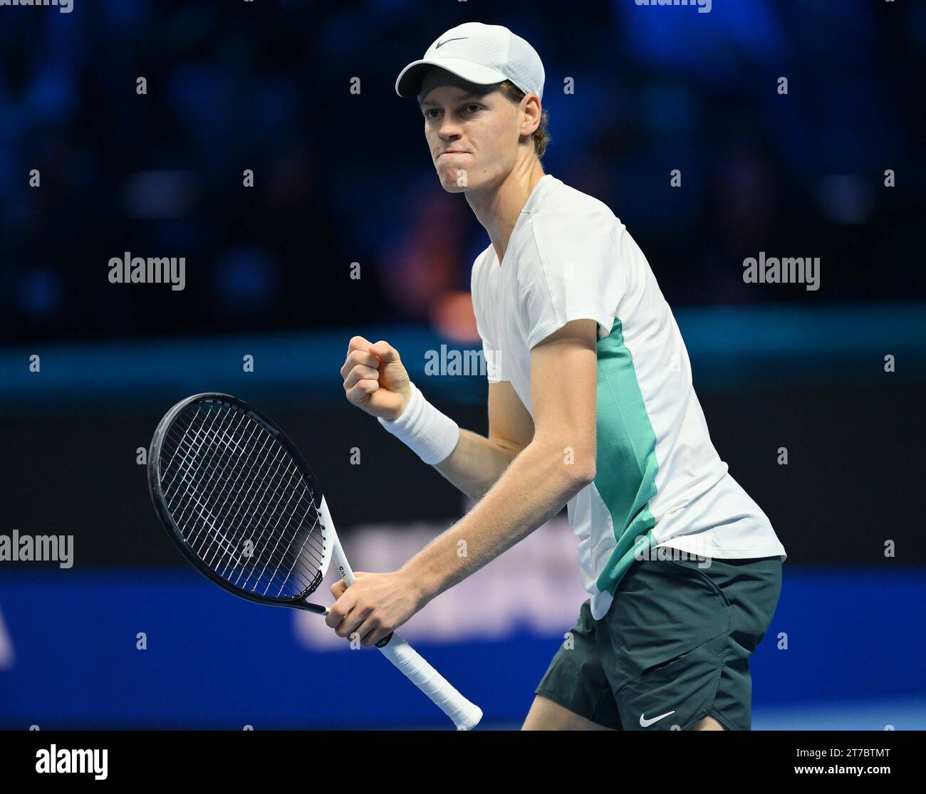 November 14, 2023, TURIN: Jannik Sinner of Italy during the Nitto ATP ...