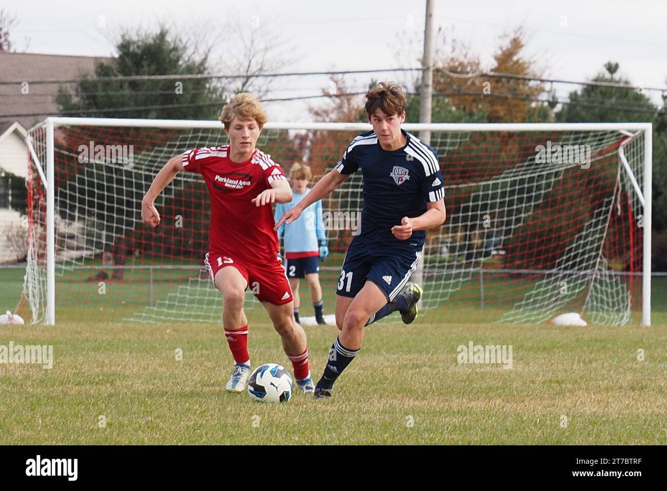 Teen girls playing soccer hi-res stock photography and images - Alamy