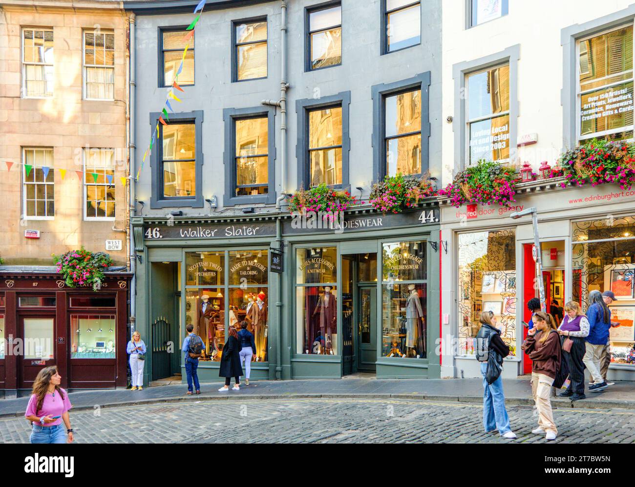 Shops on Victoria Street Stock Photo - Alamy