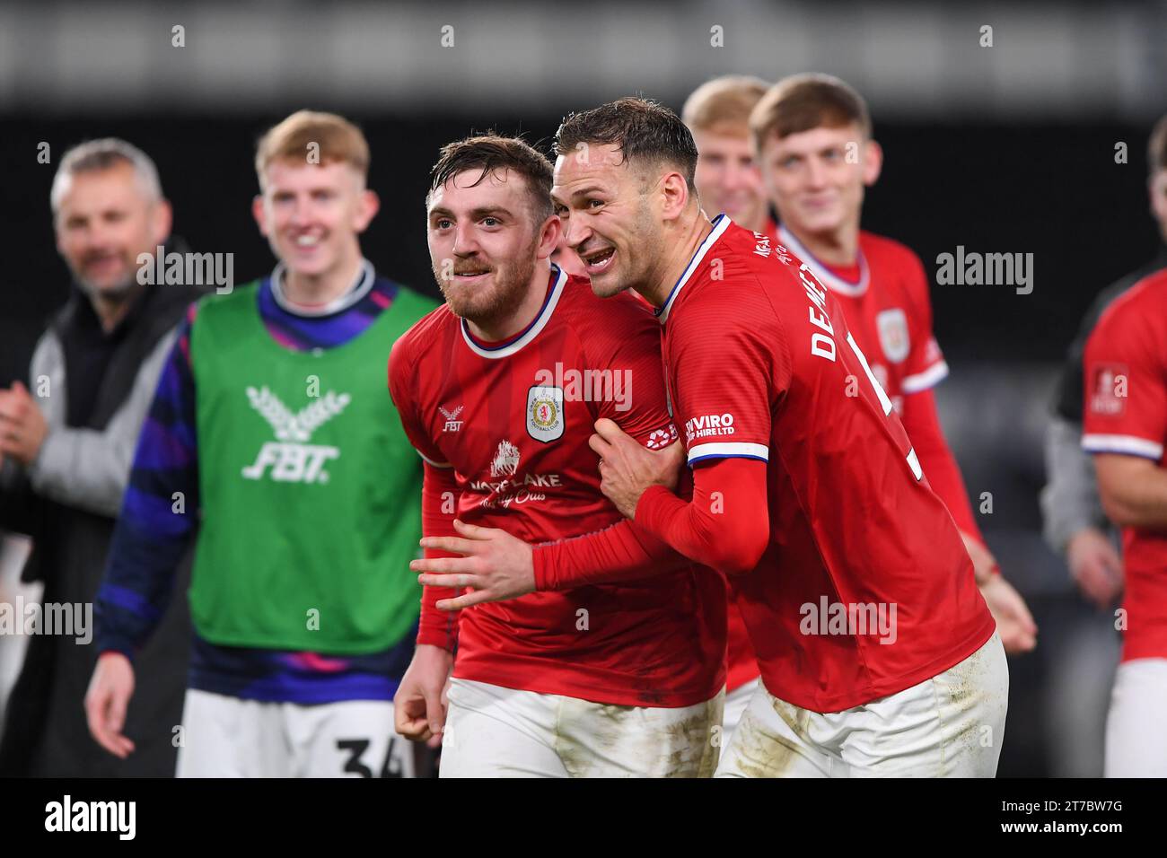 Ryan Cooney of Crewe Alexandra and Mickey Demetriou of Crewe Alexandra ...